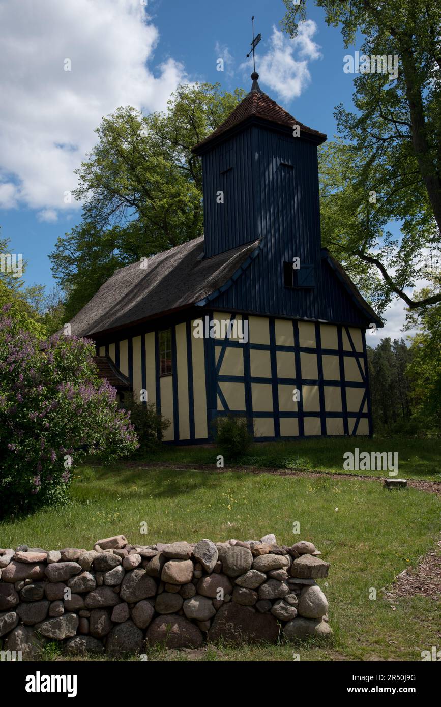 small church in the green is a tiny timber framed and restored church ...