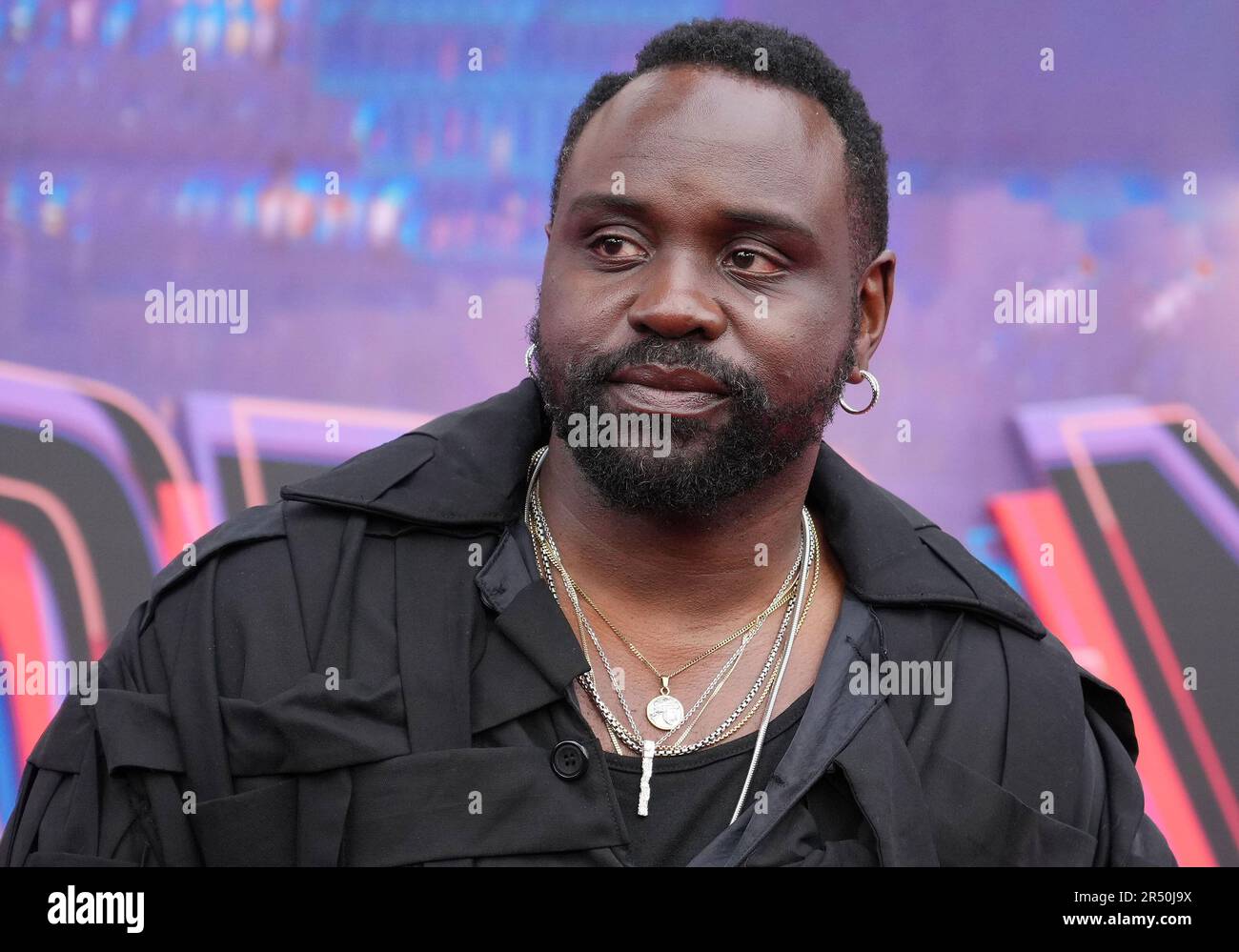 Brian Tyree Henry arrives at the Sony Pictures Animation's SPIDER-MAN ...