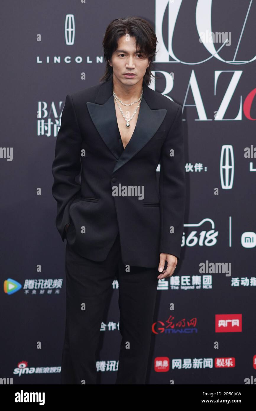 Taiwanese actor, model and singer Jerry Yan attends BAZAAR activity in Shanghai, China. 30th May ...