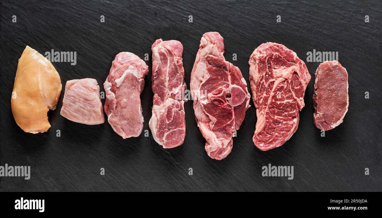 Raw lamb meat cuts hi-res stock photography and images - Alamy