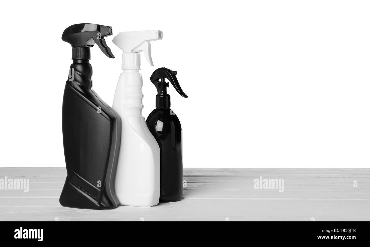 Bottle water on wooden table Black and White Stock Photos & Images - Alamy