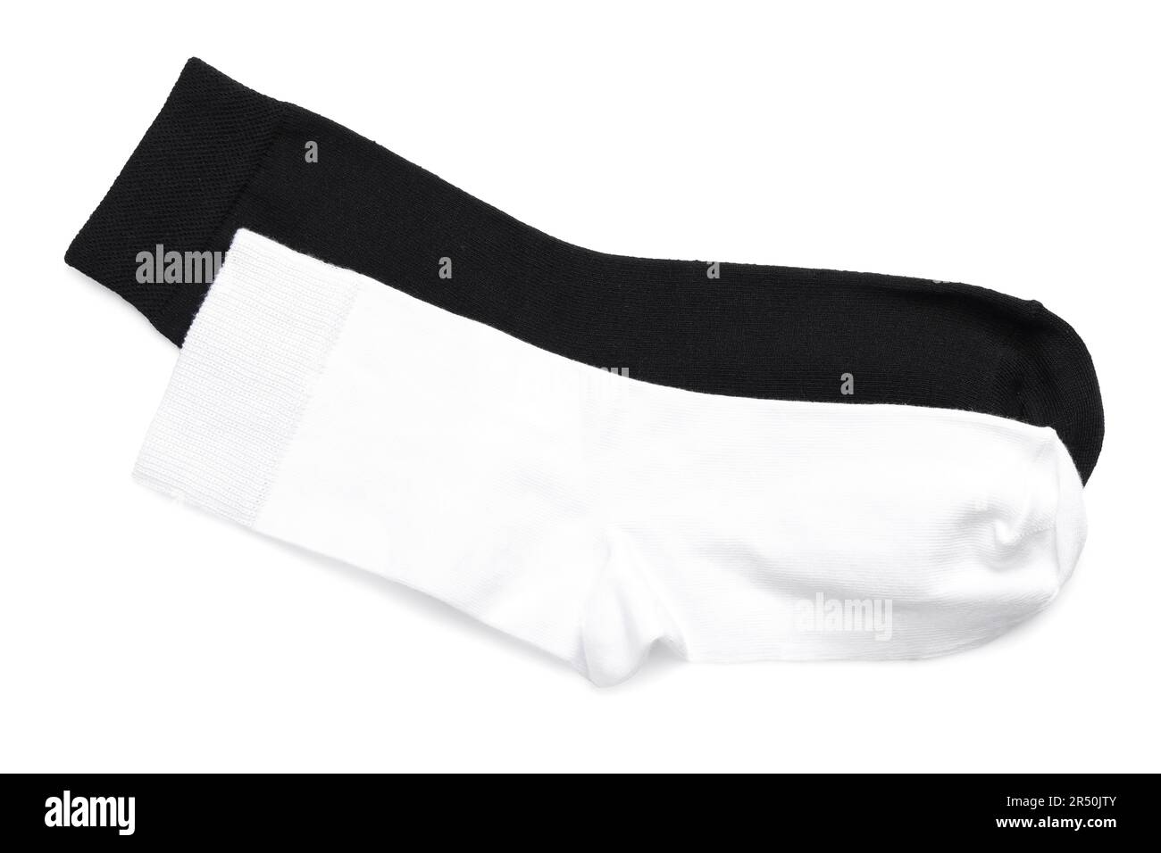 Different socks on white background, top view Stock Photo - Alamy