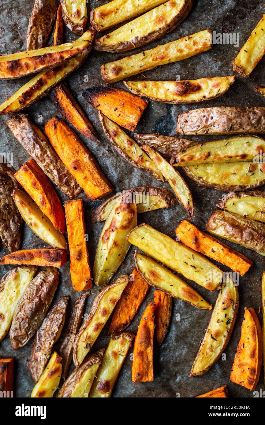 Homemade colorful fries Stock Photo - Alamy