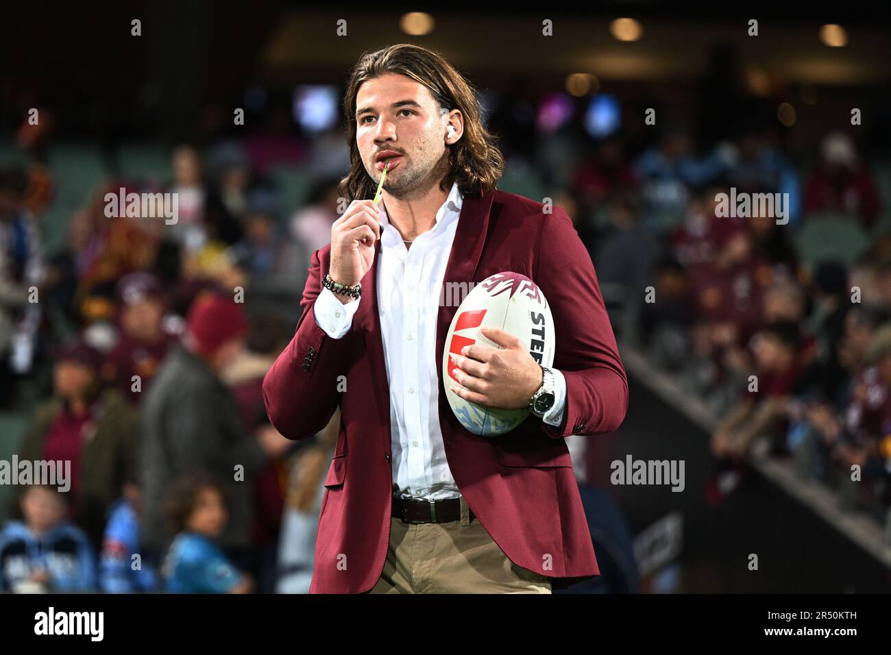 Adelaide, Australia. 31st May, 2023. Qld Maroons Patrick Carrigan ...
