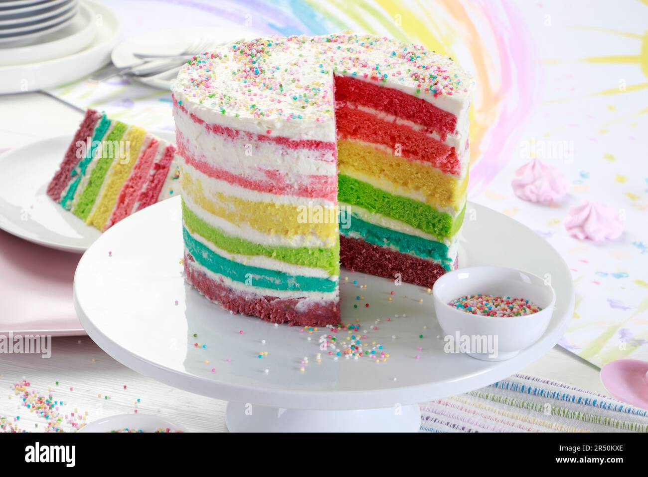Multi layered birthday cake hi-res stock photography and images - Alamy