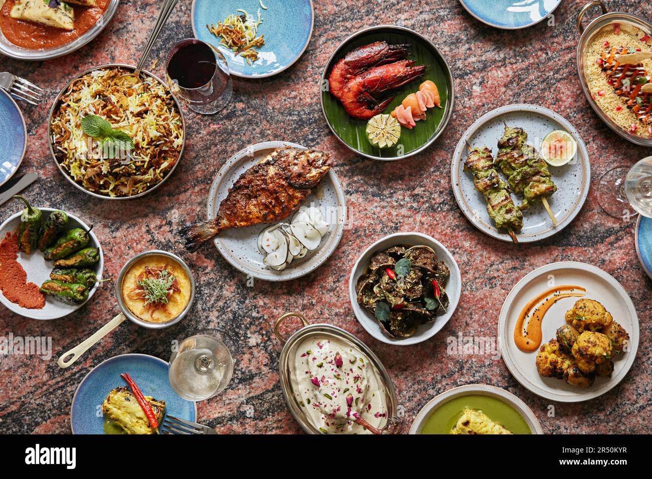 Indian different dishes hi-res stock photography and images - Alamy