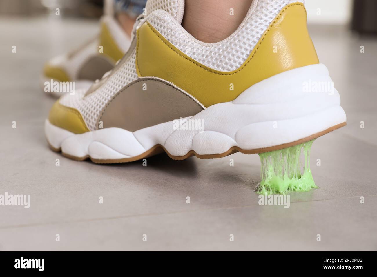 Woman chewing gum shoe hi-res stock photography and images - Alamy