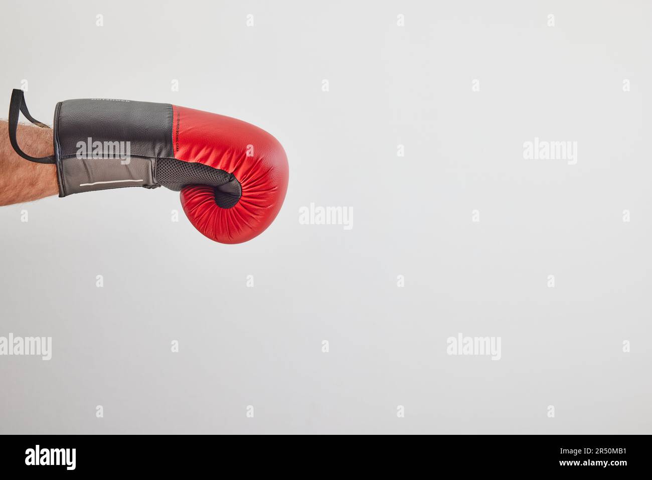 Red protective leather glove hi-res stock photography and images - Alamy