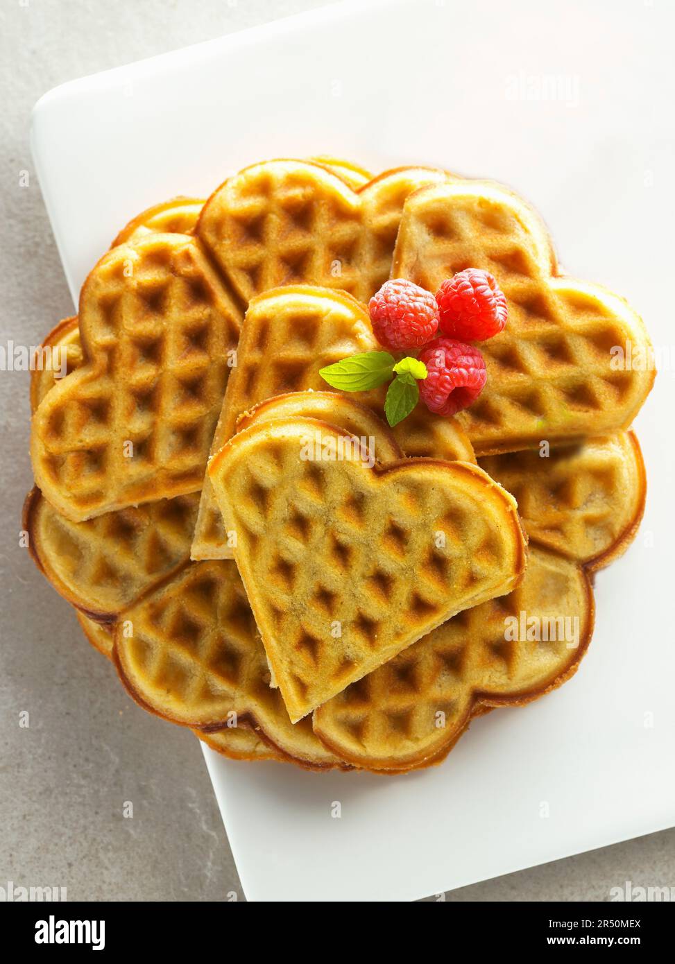 Heart shaped waffles hi-res stock photography and images - Alamy