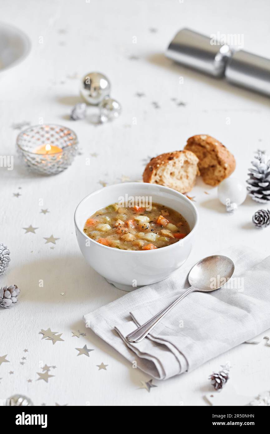 Festive vegetable soup Stock Photo - Alamy