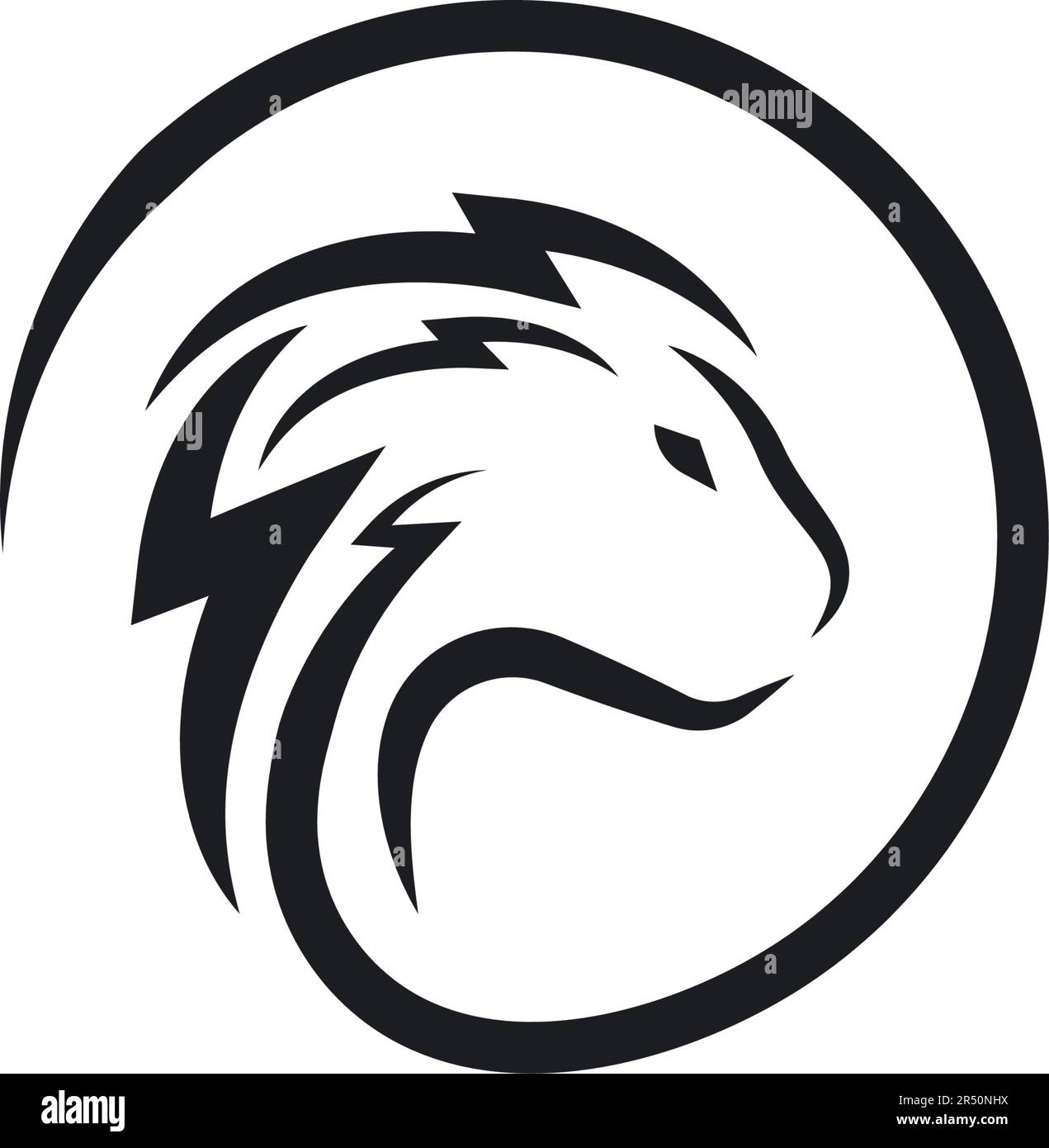 Shadow wolf icon vector vectors hi-res stock photography and images - Alamy