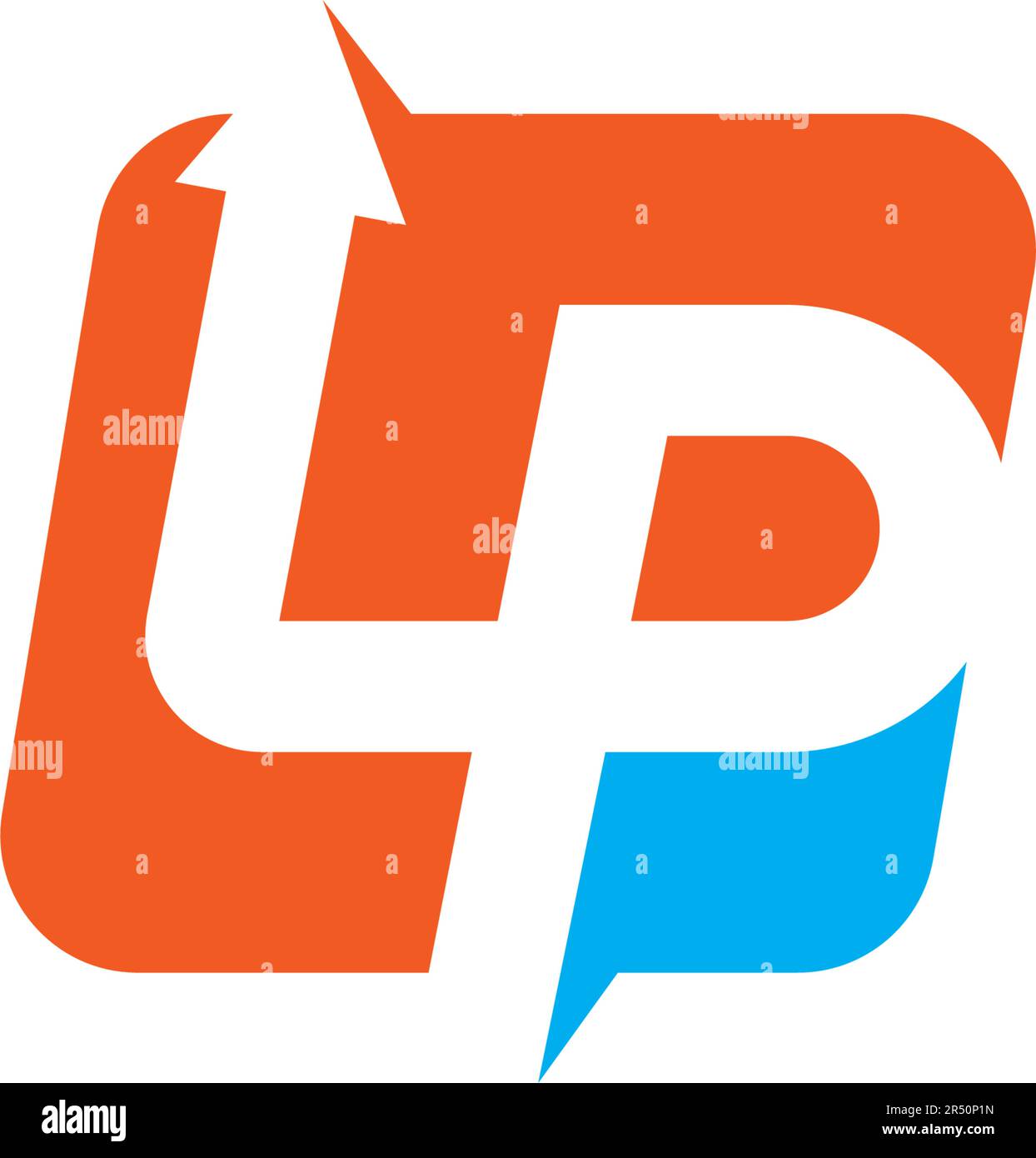 up text or lp letter arrow icon vector concept design template Stock ...