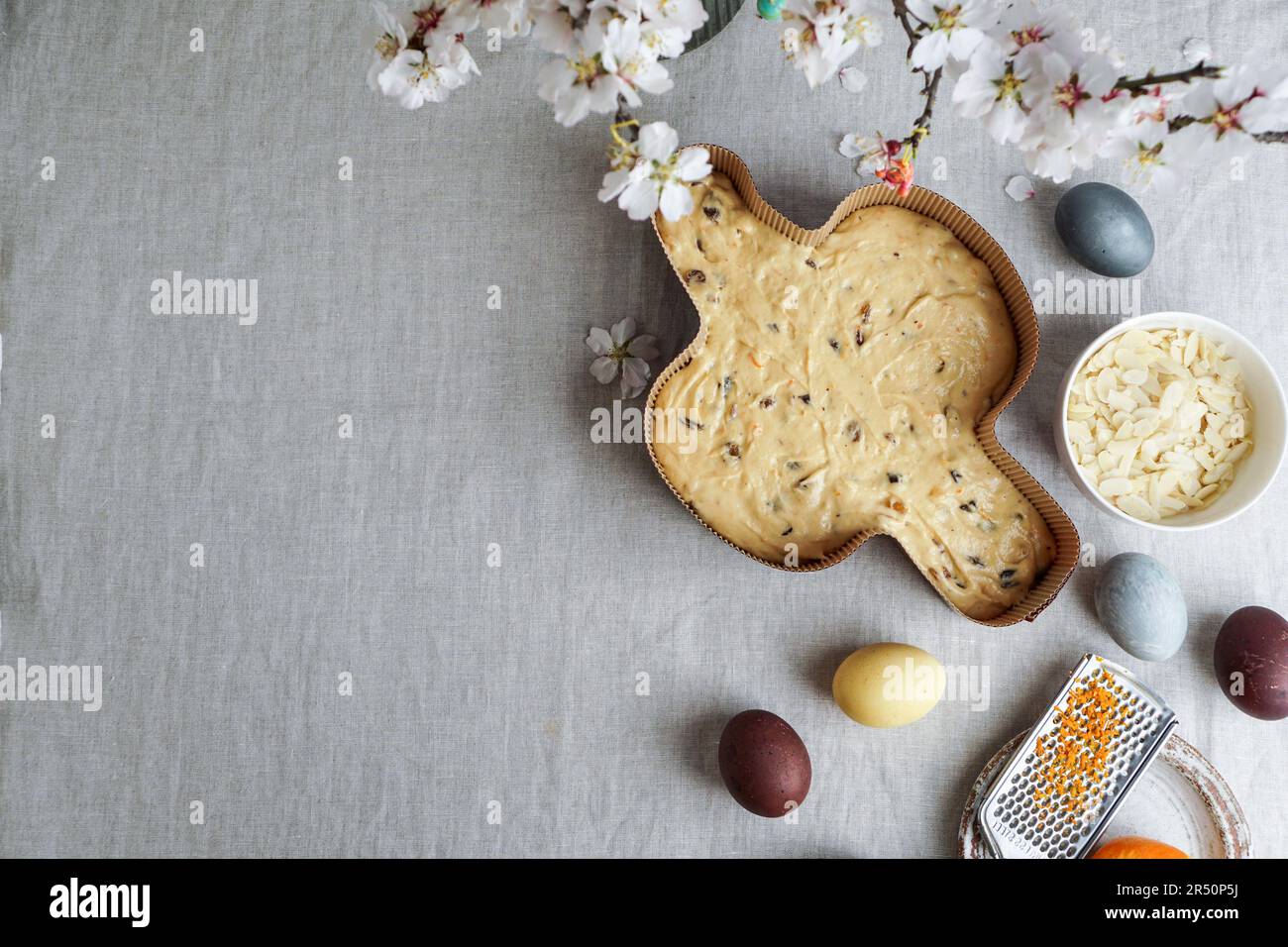 Colomba di pasqua - Italian Easter dove cake with almonds in the shape ...