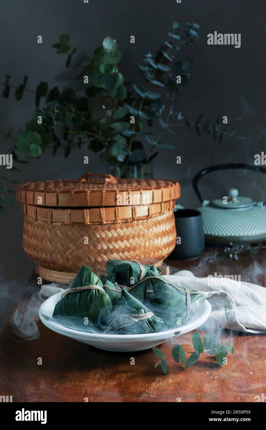 Zongzi - traditional glutinous rice packets for the Duanwu Festival ...