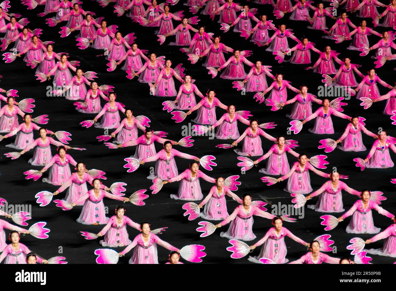 Arirang Mass games in Pyongyang, North Korea Stock Photo - Alamy