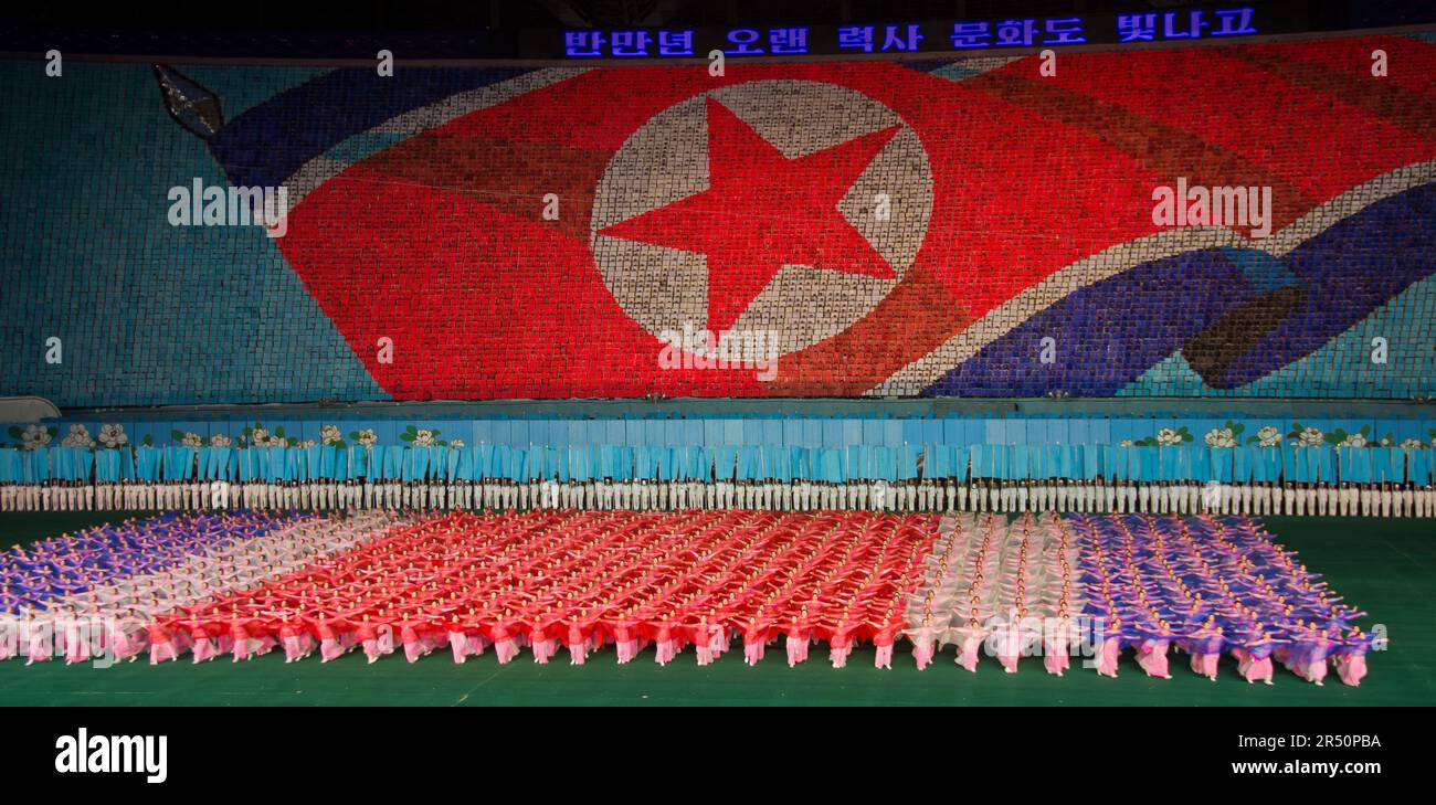 Arirang Mass games in Pyongyang, North Korea Stock Photo - Alamy