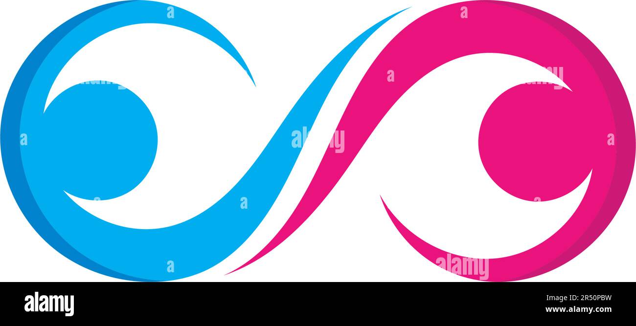 Infinity symbol logo with hands hi-res stock photography and images - Alamy