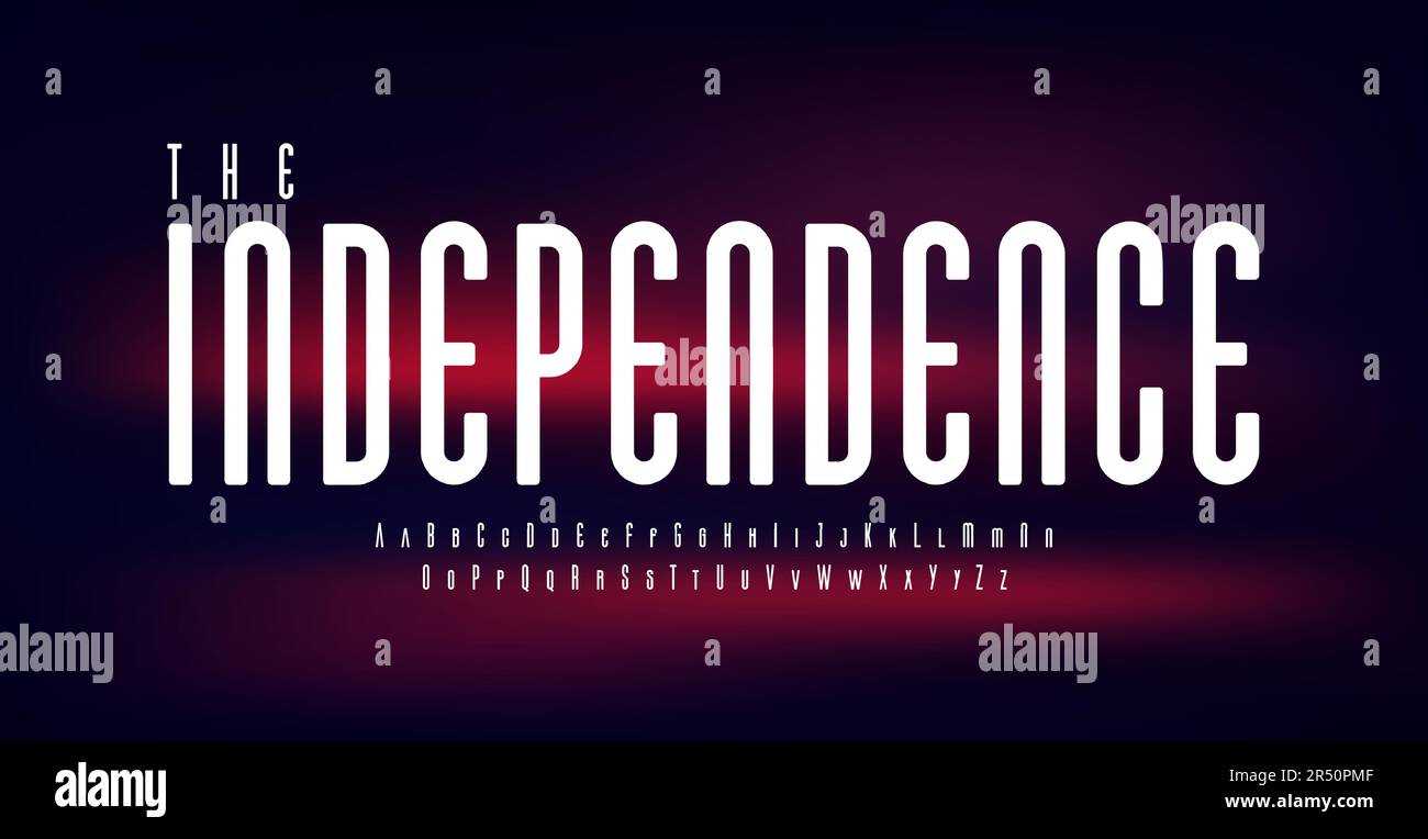 Semi-bold, rounded, futuristic font alphabet. Elegant, minimalist ...