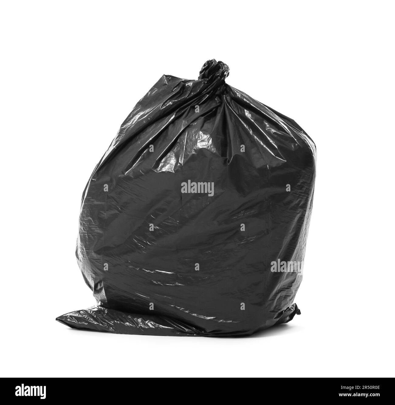 Trash bag full of garbage isolated on white Stock Photo - Alamy