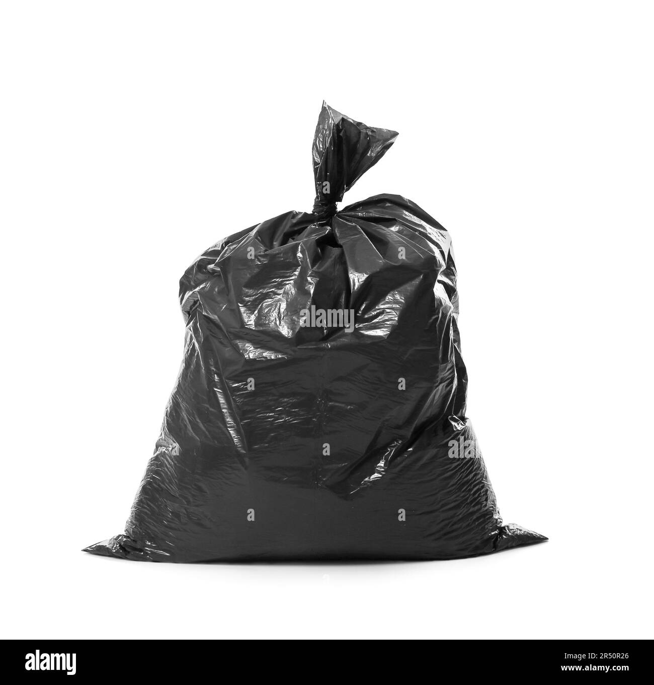 Trash bag full of garbage isolated on white Stock Photo - Alamy