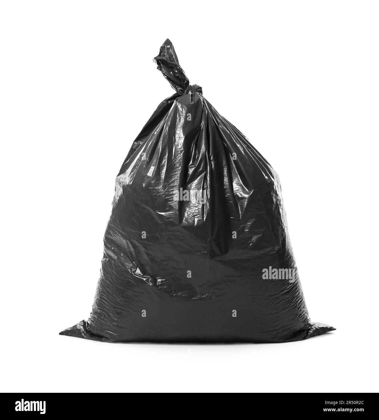 Trash bag full of garbage isolated on white Stock Photo - Alamy