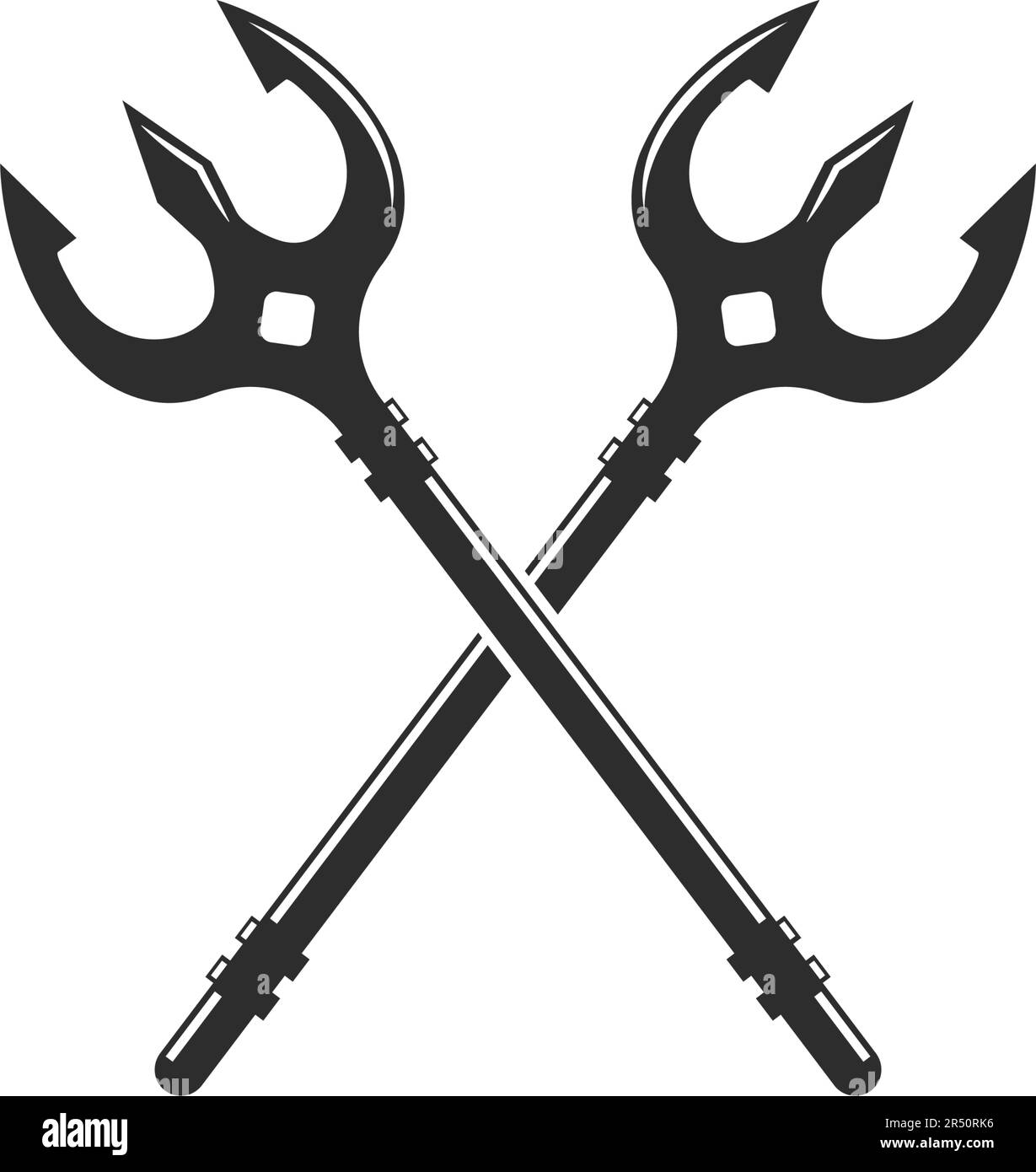 Devil trident vector vectors Black and White Stock Photos & Images - Alamy