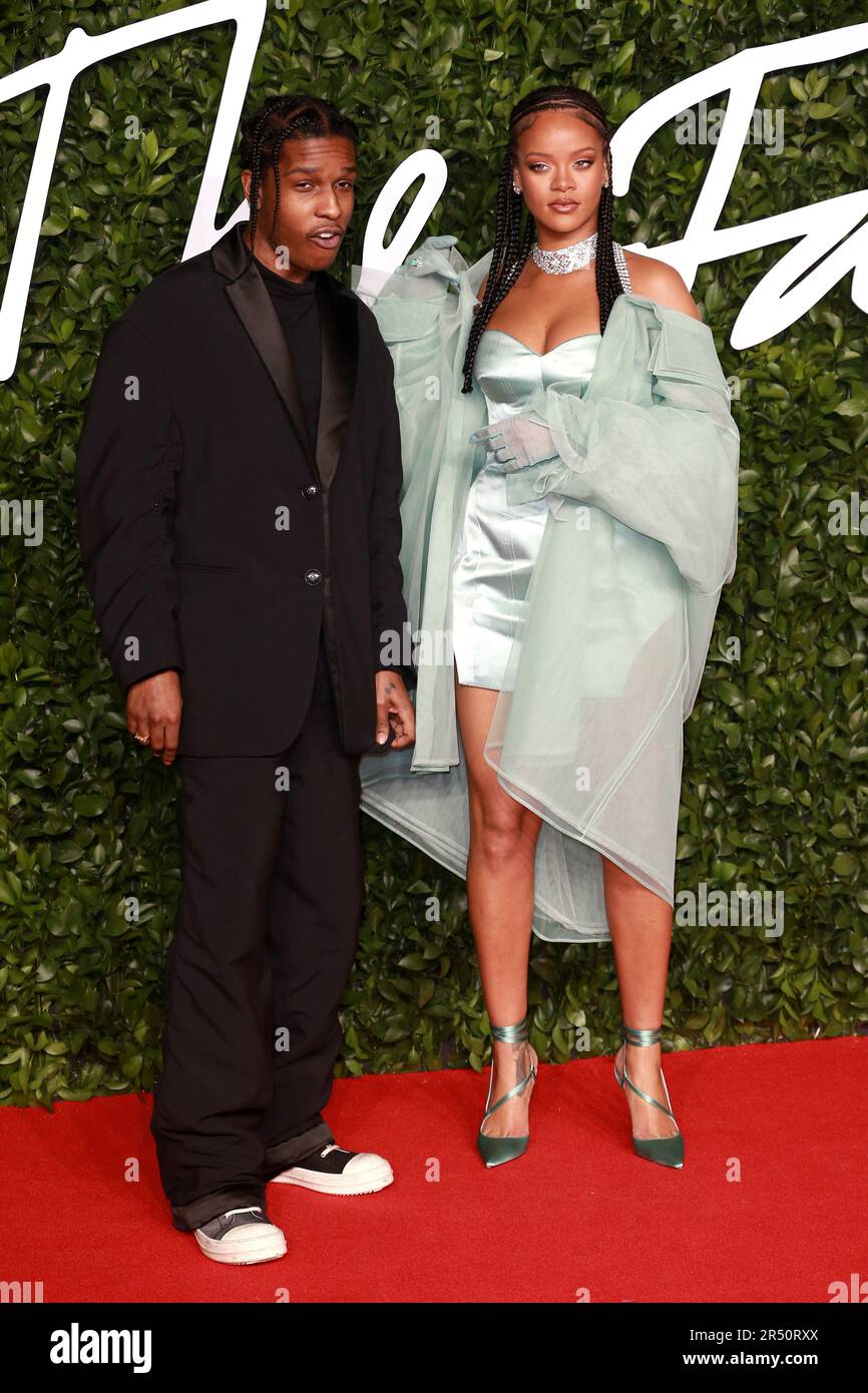 ASAP Rocky and Rihanna attend The Fashion Awards 2019 at Royal Albert ...