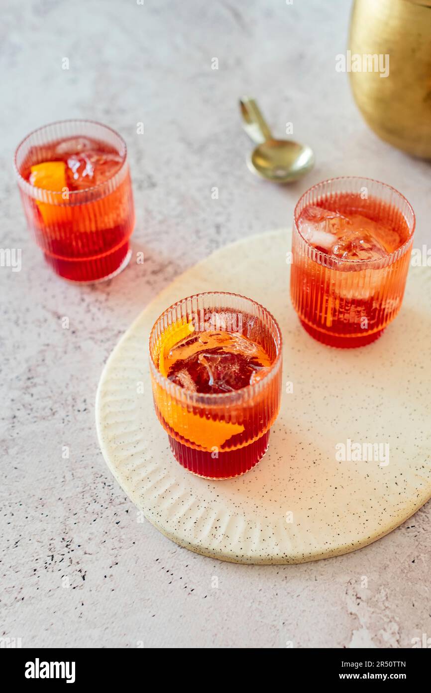 Negroni Sbgaliato (mistaken Negroni) - made with Campari, red vermouth ...