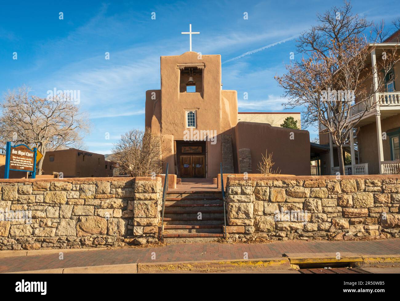 Mission San Miguel National Historical Landmark in Santa Fe Stock Photo ...
