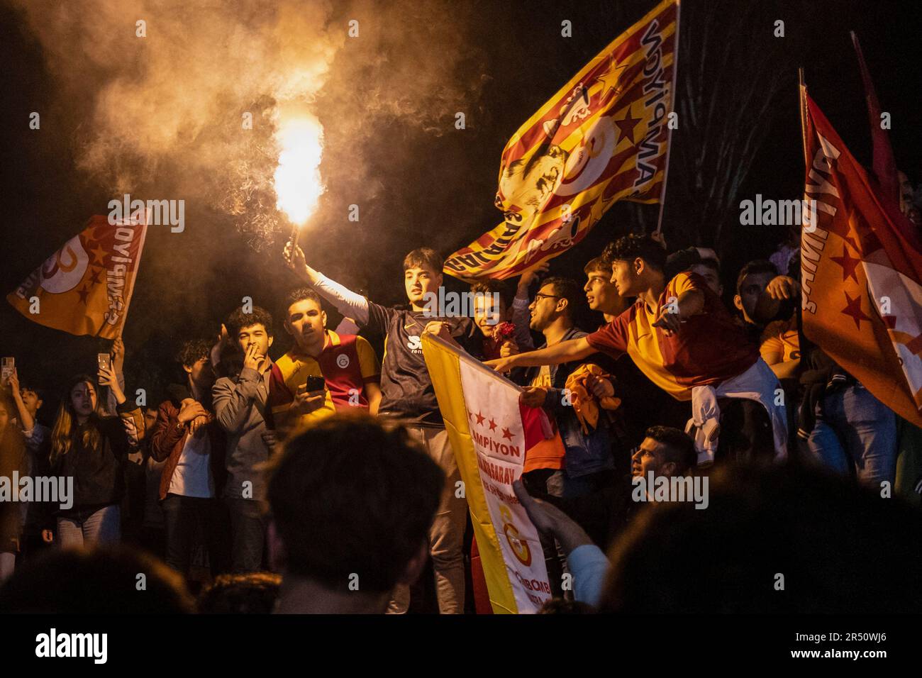 Ankara, Turkey. 31st May, 2023. Hundreds of fans joined the celebration ...