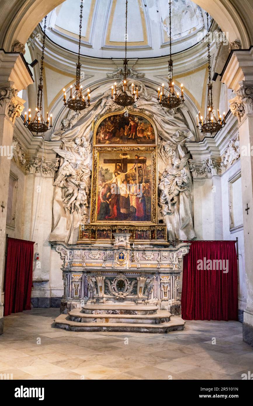 Church of Disciplina della Santa Croce in Forcella district in Naples ...