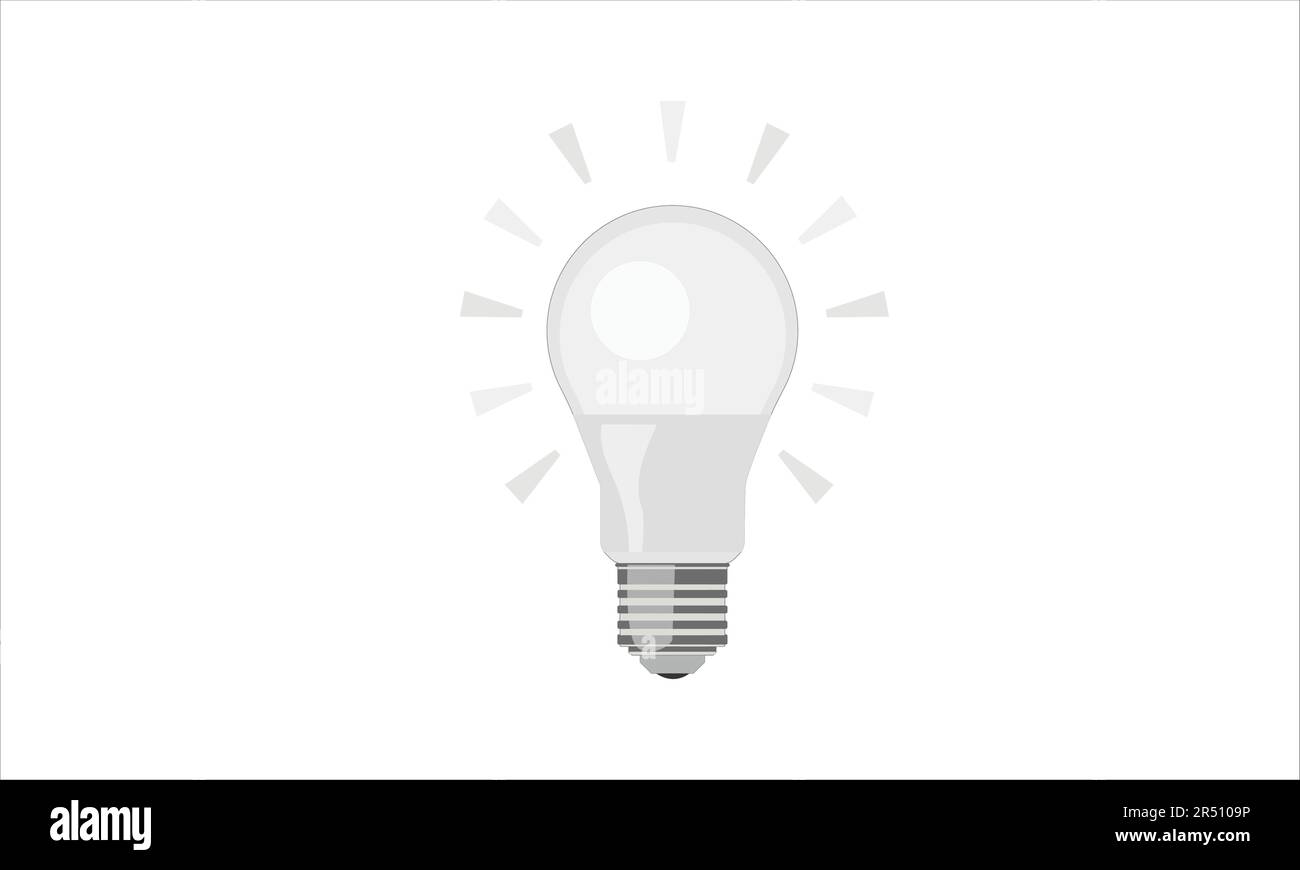 LED White light bulb icon on white Stock Vector Image & Art - Alamy