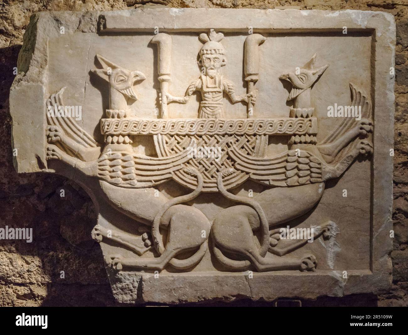 Alexander the Great - Engraved stone, Karababa castle, Chalkida, Greece ...