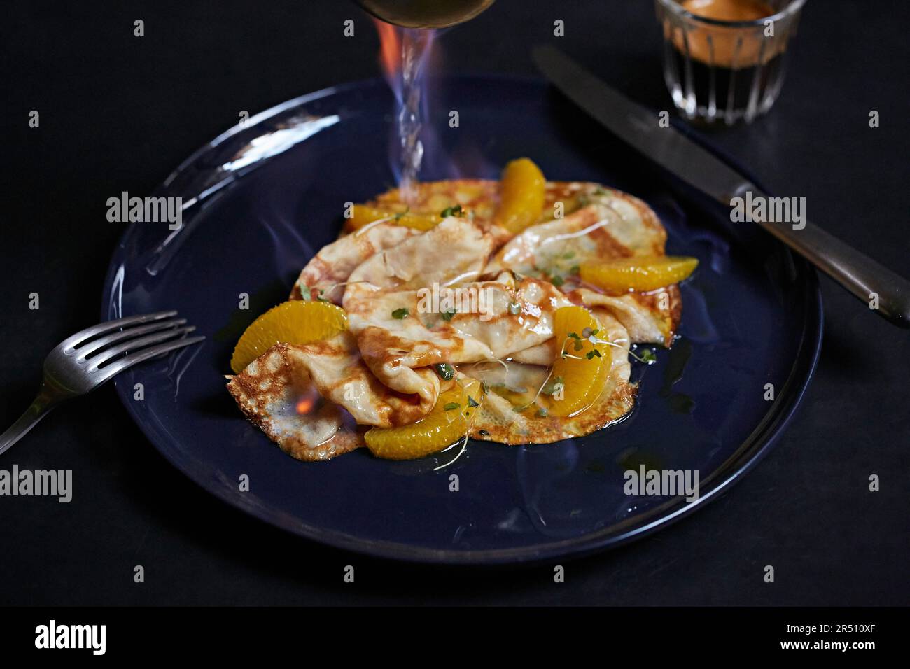 Crêpes suzette flambe hi-res stock photography and images - Alamy