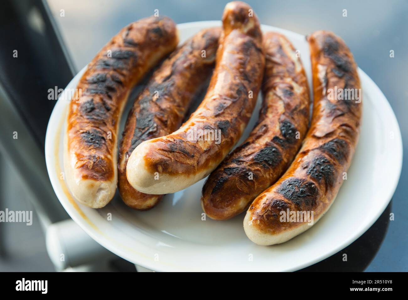 Bratwurst on a plate Stock Photo - Alamy