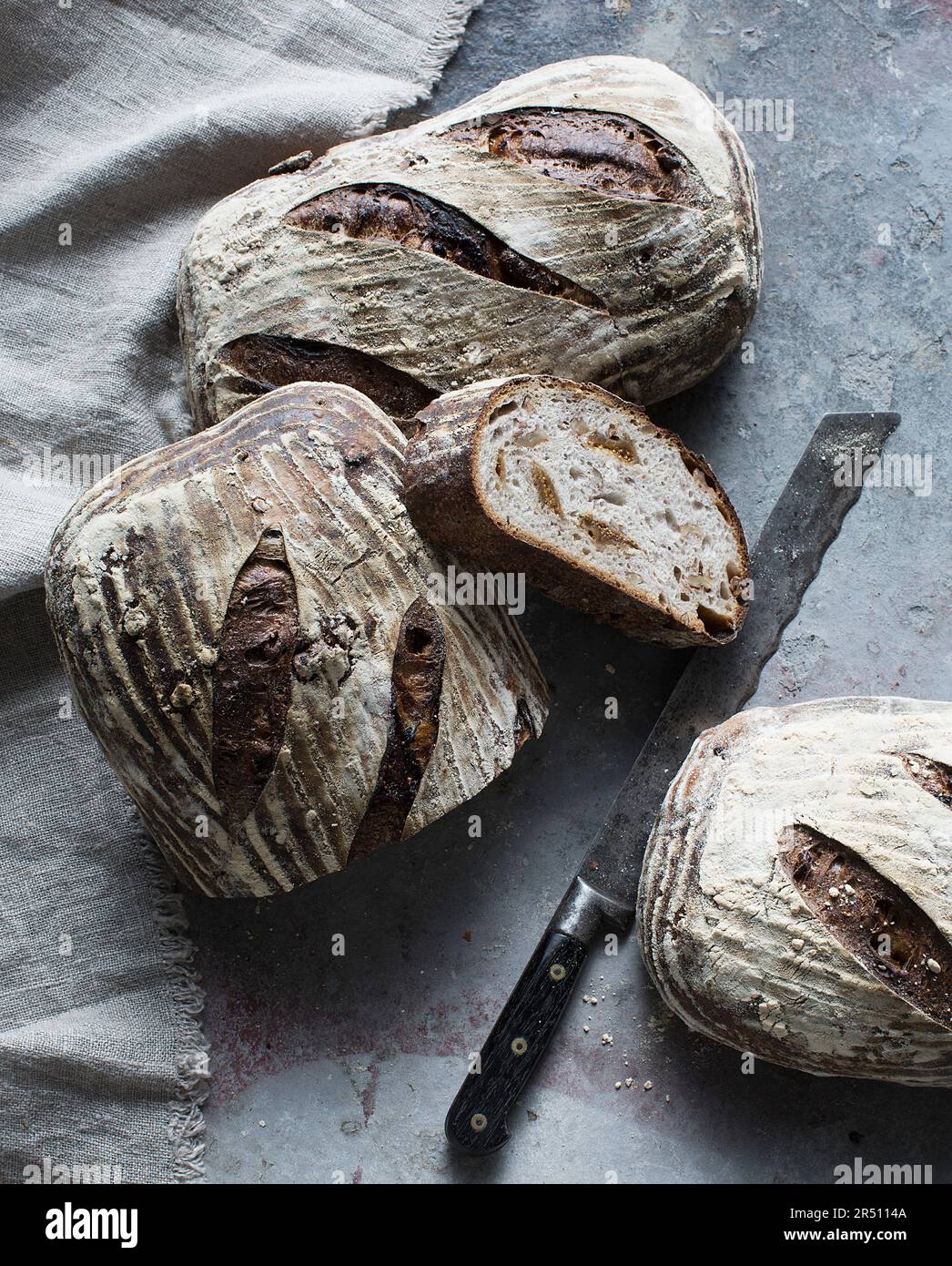 Rustic fig bread Stock Photo - Alamy