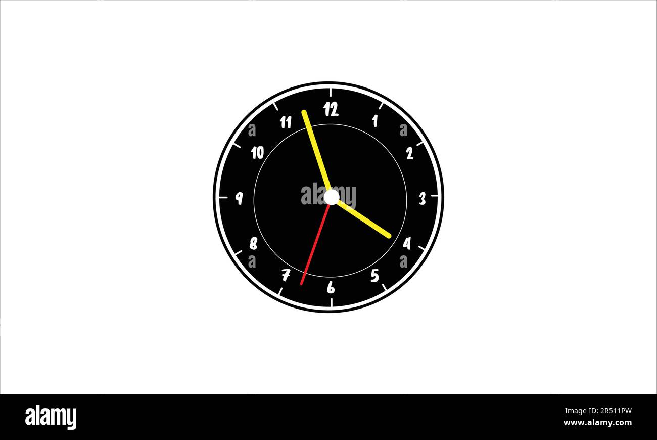 wall clock isolated on white background Stock Vector Image & Art - Alamy