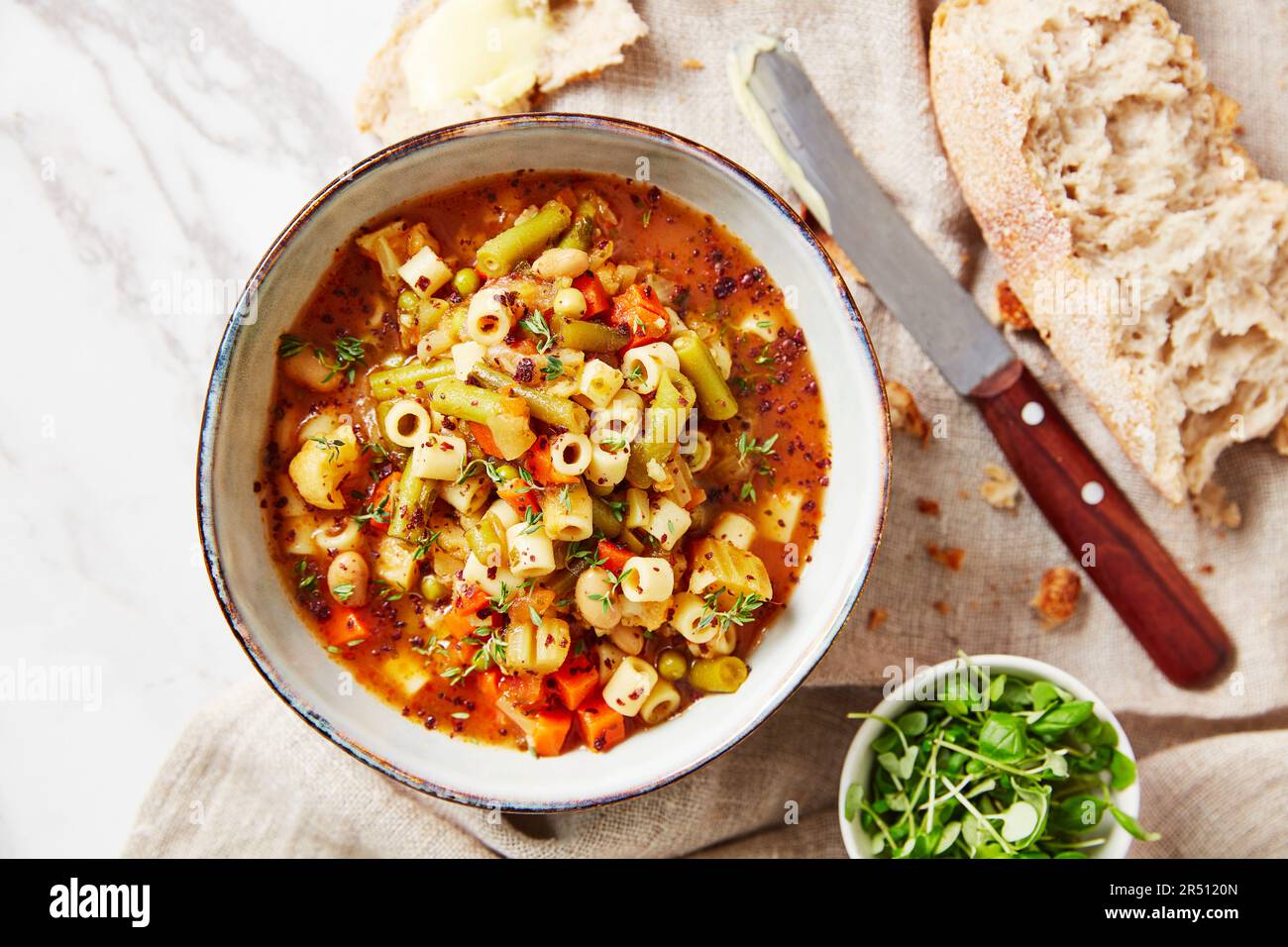 Minestrone soup italy hi-res stock photography and images - Alamy