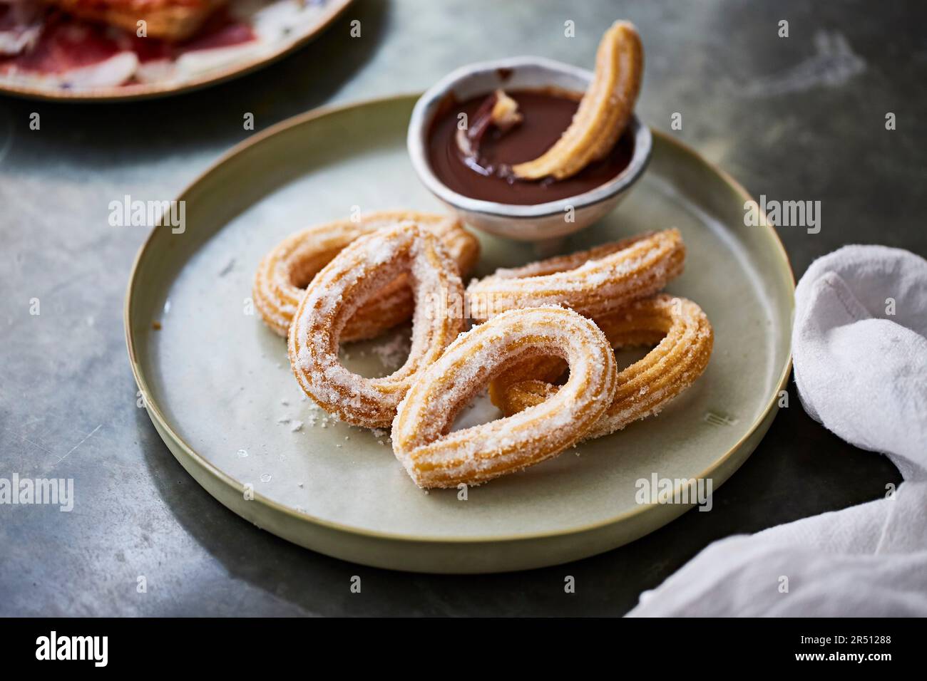 Churros and cream hi-res stock photography and images - Alamy