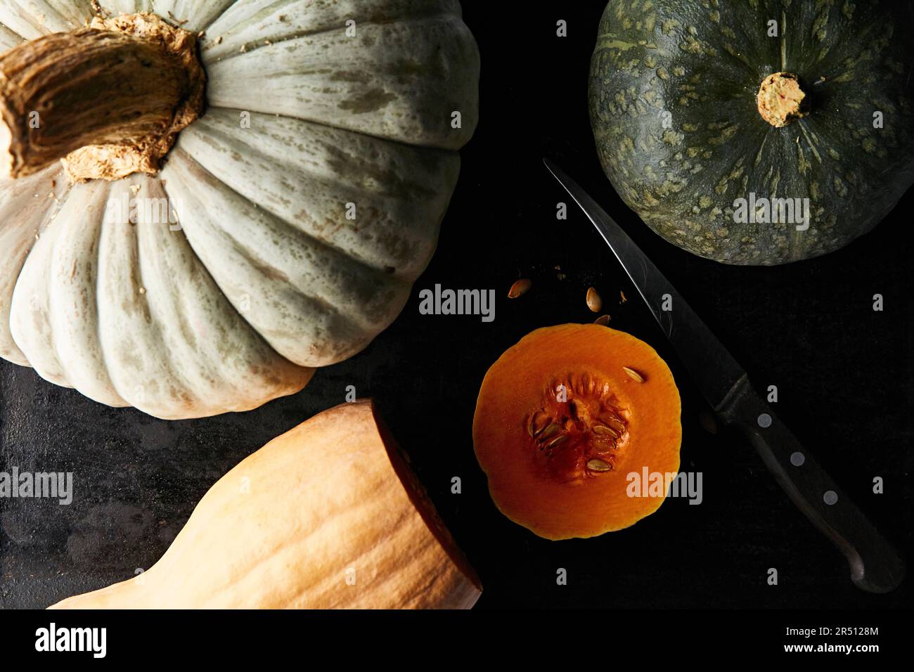 Three different pumpkins Stock Photo - Alamy