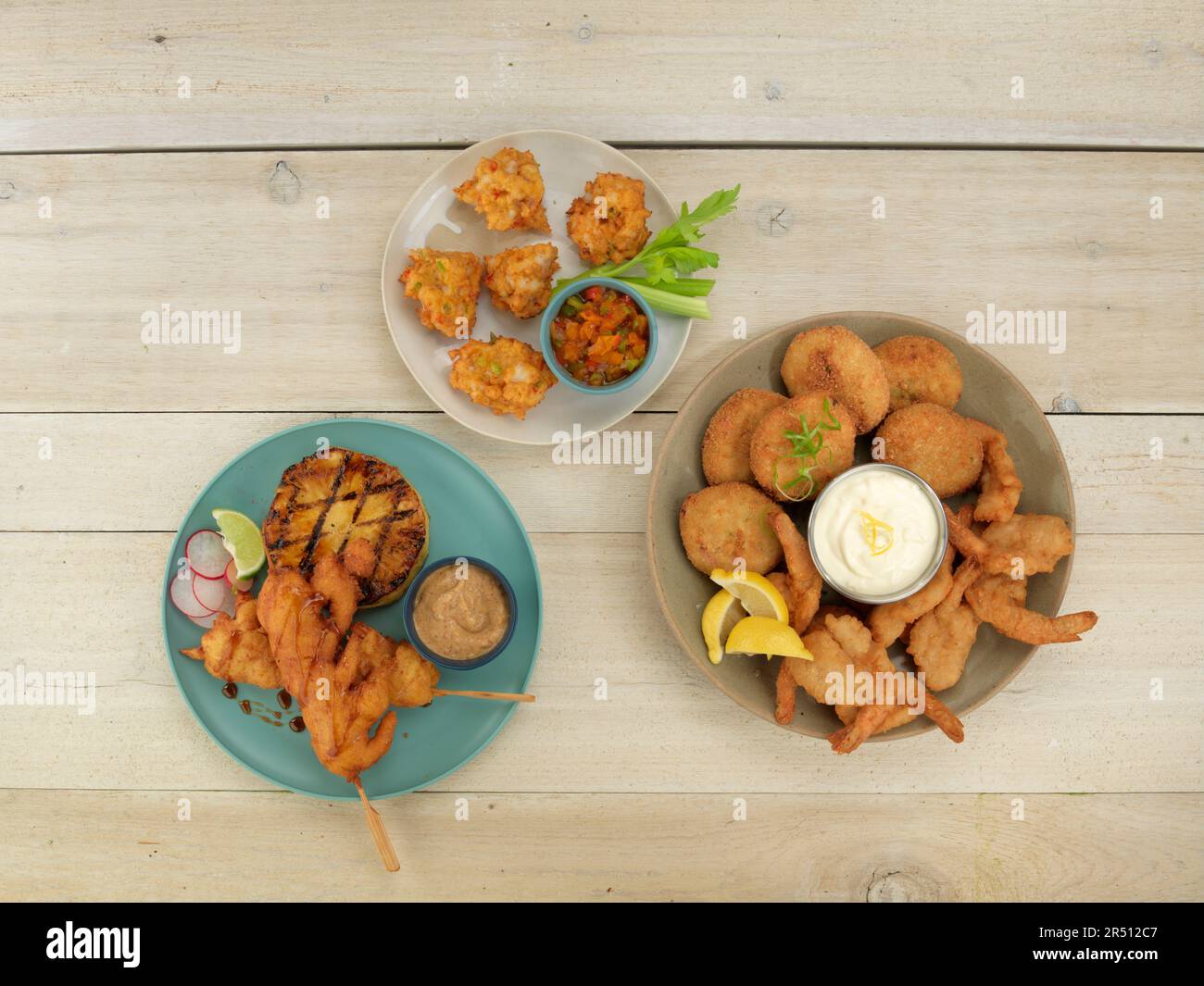 Deep-fried starters (appetizers from the South, USA Stock Photo - Alamy