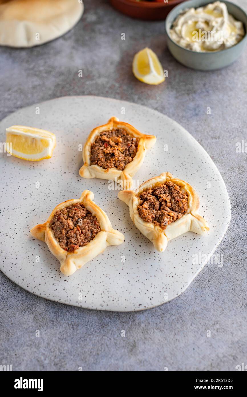 Sfiha or Sfeeha is a Lebanese Meat Pie. Its origin is in the Levant ...