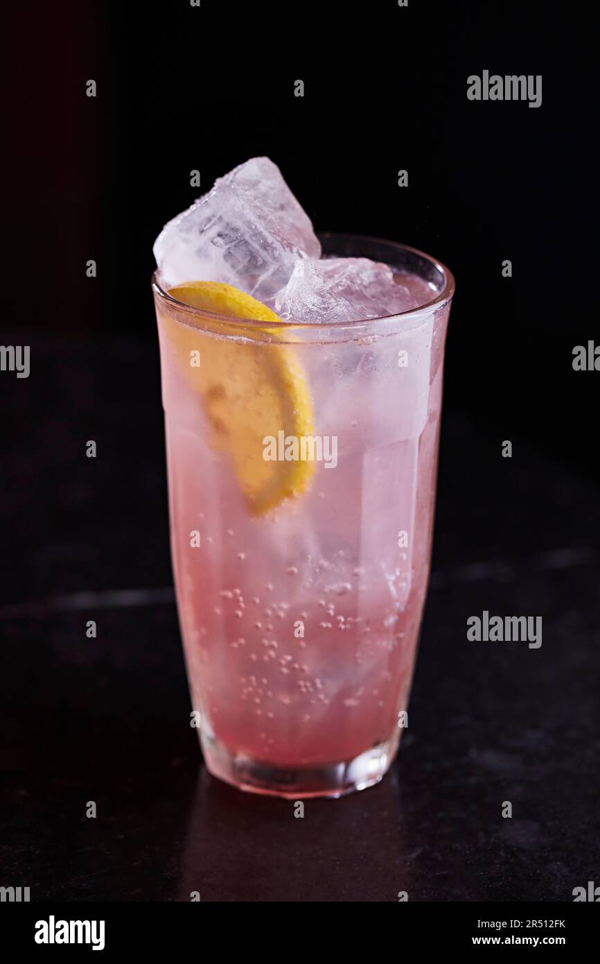 A pink lemonade cocktail Stock Photo - Alamy