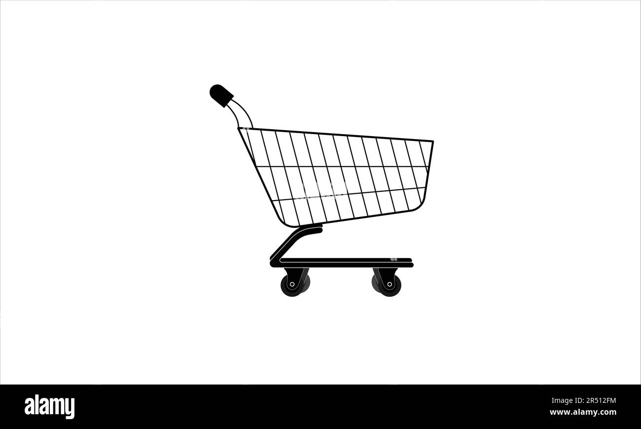 Black trolley isolated on Stock Vector Images - Alamy