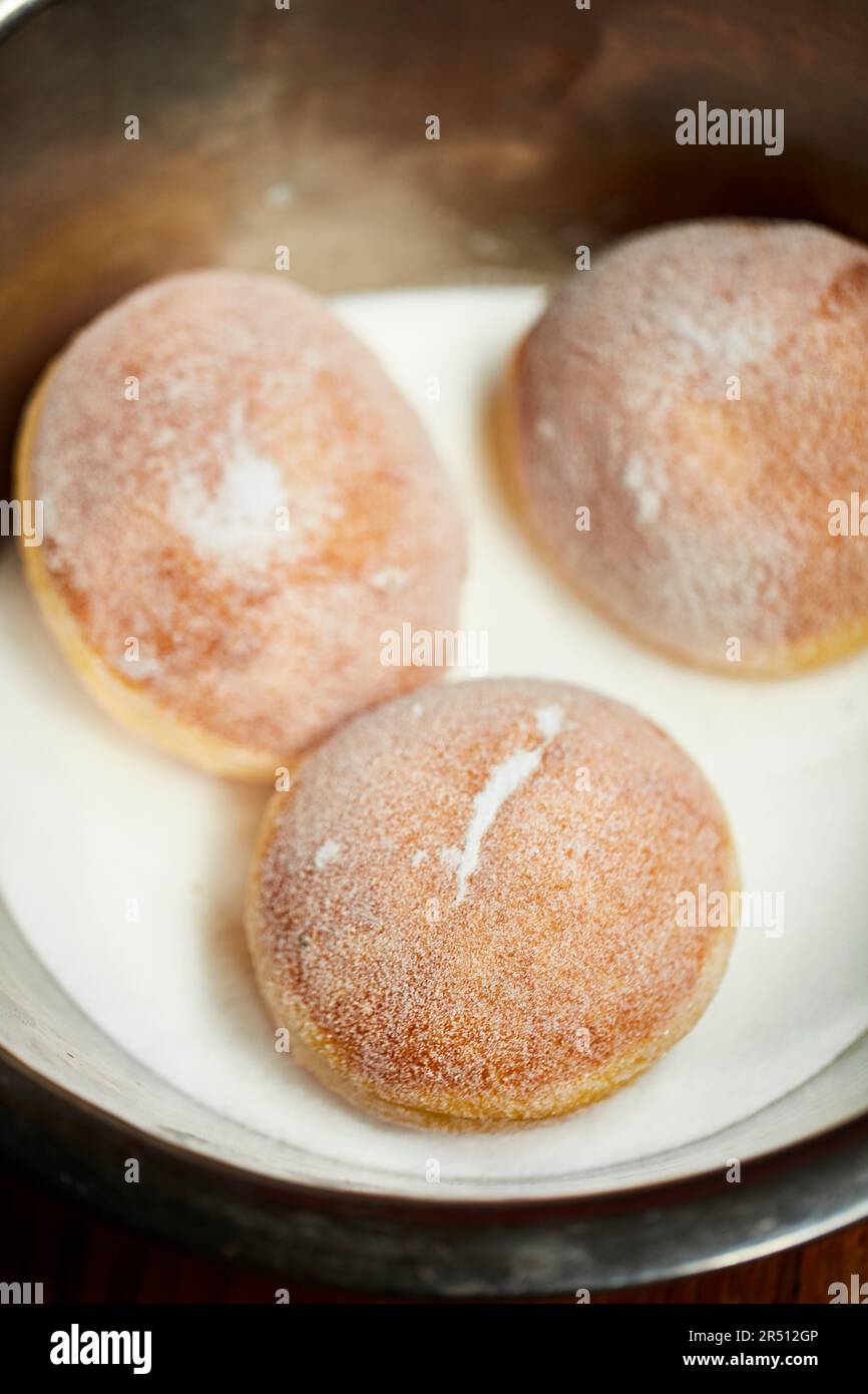 Pastries filled cream powdered sugar hi-res stock photography and ...