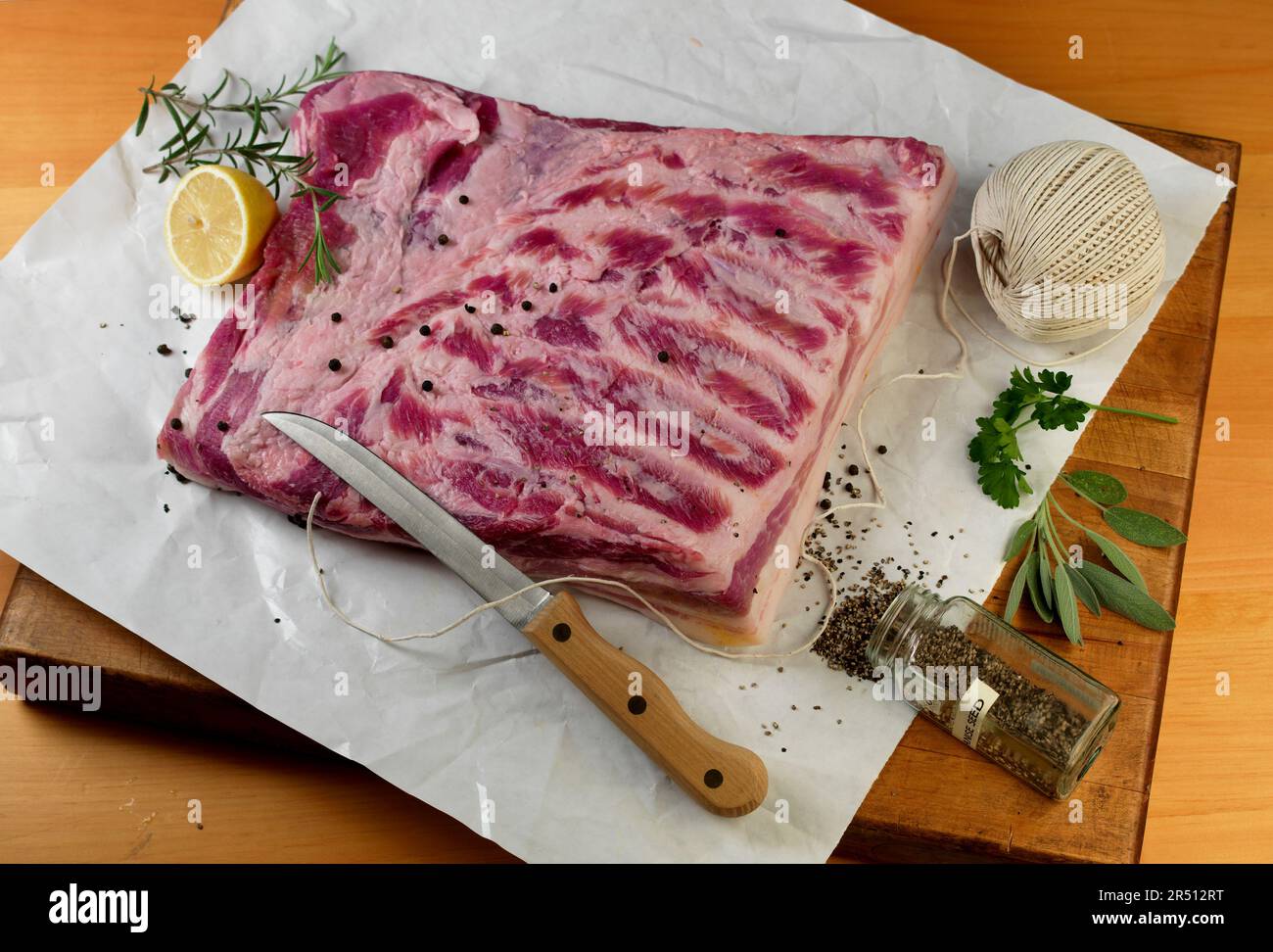 Raw pork belly Stock Photo - Alamy