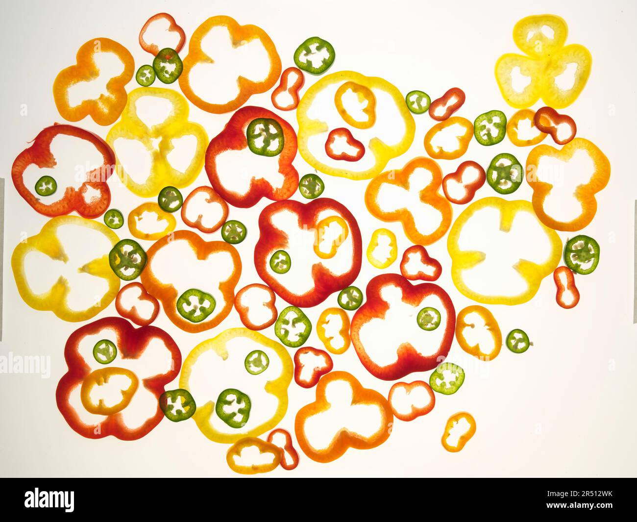 Colourful pepper rings Stock Photo - Alamy