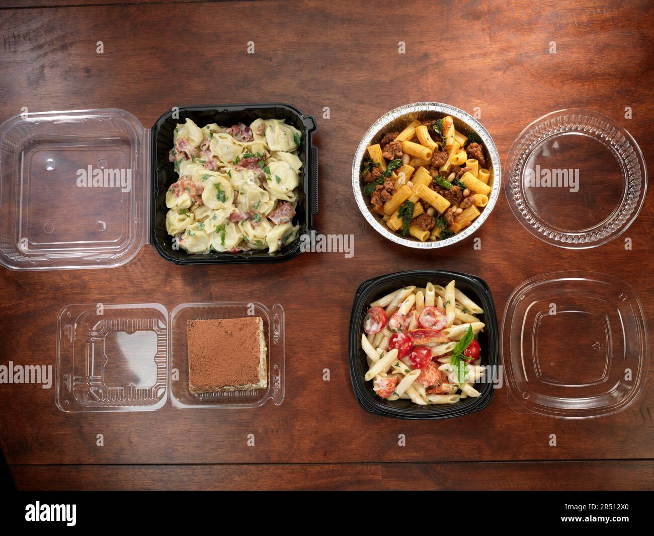 Italian take-away dishes in plastic containers Stock Photo - Alamy