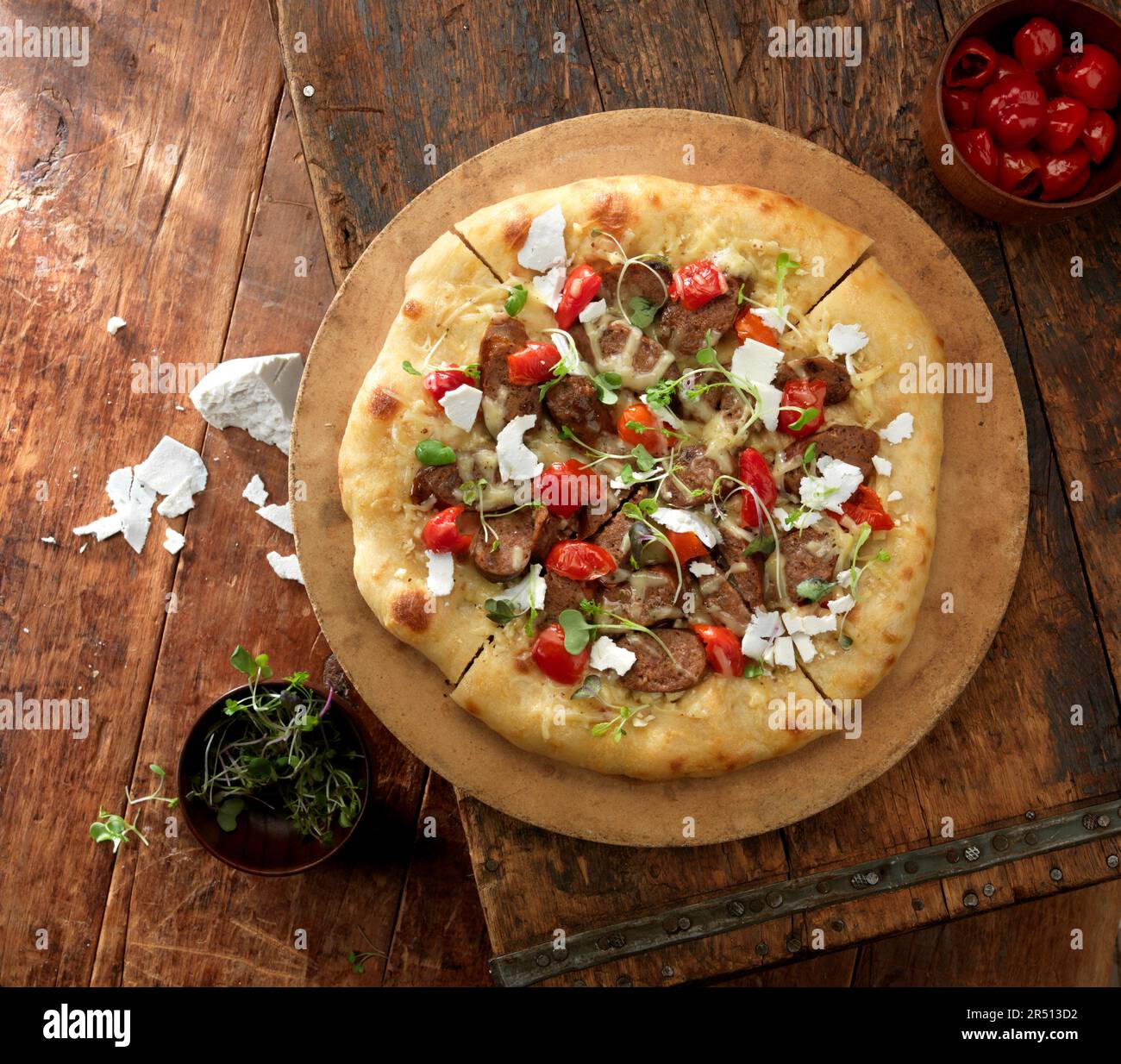 Smoked Buffalo Pizza Stock Photo - Alamy