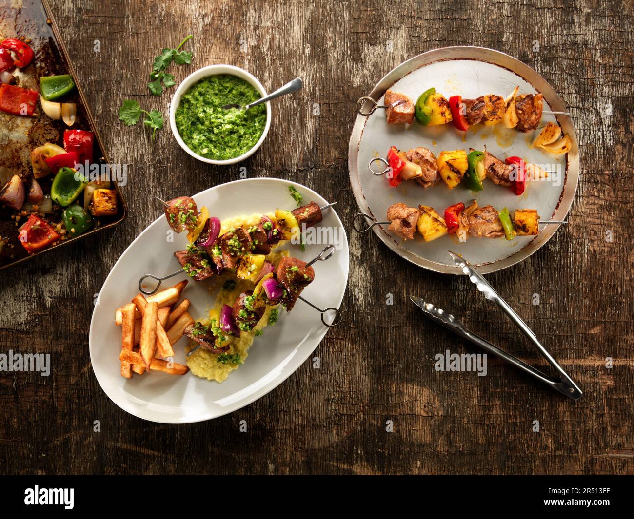 Fillet skewers and shish kebabs Stock Photo - Alamy